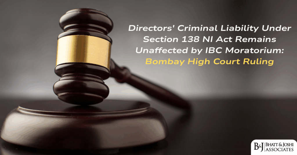 Personal Criminal Liability of Directors Under Section 138 NI Act ...