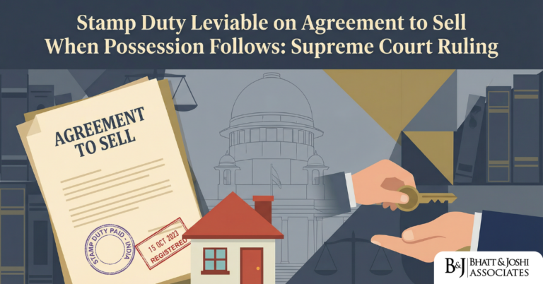 Stamp Duty Leviable on Agreement to Sell When Possession Follows ...